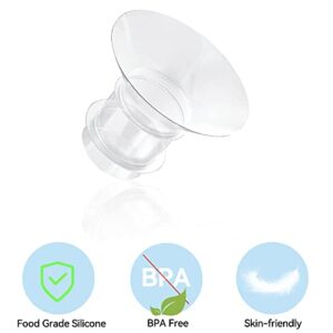 Vcekract Flange Inserts 15/17/19/21mm, Compatible with TSRETE, Medela, Momcozy S9/S9Pro/S12/S12Pro Wearable Breast Pump, Reduce 24mm Shield/Flange Nipple Tunnel Down to Correct Size 4PCS