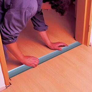 Vinyl-Door-Threshold-Ramp Self-Adhesive 36 inch, Threshold 1/2'' ~ 3/5'', Thresholds Ramps for Doorways, Wheelchair Ramp Edge-Reducer Threshold-Transition-Strip for Home/Door/Carpet/Tile/Floor (Grey)