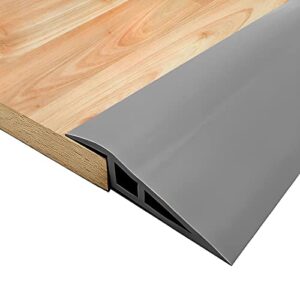 vinyl-door-threshold-ramp self-adhesive 36 inch, threshold 1/2'' ~ 3/5'', thresholds ramps for doorways, wheelchair ramp edge-reducer threshold-transition-strip for home/door/carpet/tile/floor (grey)