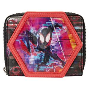 loungefly marvel across the spider-verse lenticular zip around wallet