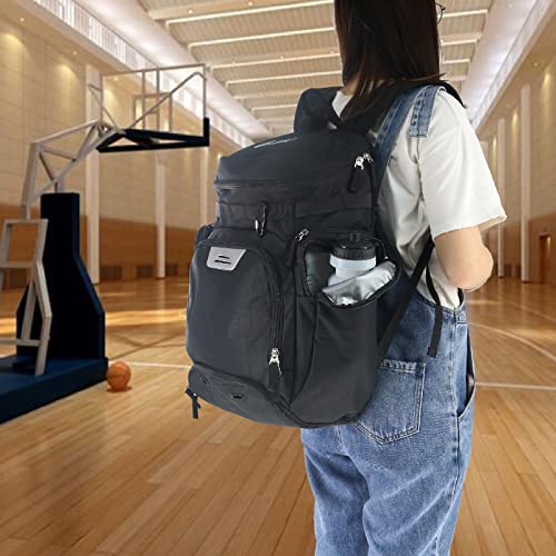 WOLT | Basketball Backpack Bag with Separate Ball Compartment and Shoes Pocket,Large Sports Equipment Bag for Basketball, Soccer, Rugby, Volleyball, Baseball Sport Backpack Bag