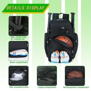 WOLT | Basketball Backpack Bag with Separate Ball Compartment and Shoes Pocket,Large Sports Equipment Bag for Basketball, Soccer, Rugby, Volleyball, Baseball Sport Backpack Bag