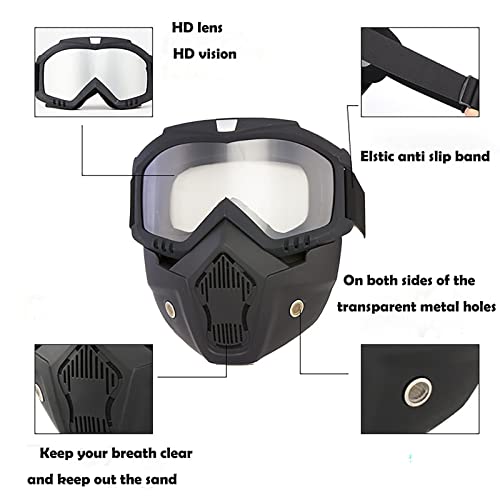 PPGAREGO Paintball Mask Anti Fog | Airsoft Helmet And Mask Full Face | Tactical Mask for Men | Airsoft Goggles Ballistic Goggles Tactical Goggles | For Skiing Paintball Shooting Cycling Fishing (M003)