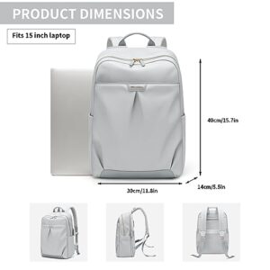 GOLF SUPAGS Women Laptop Backpack Fashion College Work Bag Travel Backpacks Fits 15 Inch Notebook (Pale Gray)