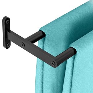 taaji double towel bar, 24 inch bath towel rack for bathroom towel rod, stainless steel double towel holder long bar, bathroom hand towel hanger wall mounted, matte black