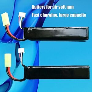 XDJXWJN 2pcs X 2000mAh 30C 11.1V Lipo Airsoft Battery with Mini Tamiya Connector for Airsoft Model Airsoft Rifle