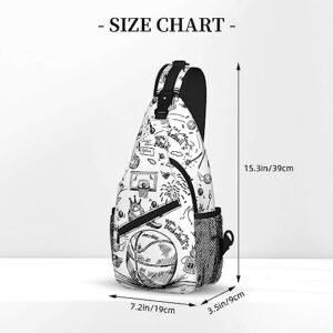 RUVNSR Basketball Sling Bag Sport Ball Basketball Chest Bag Casual Backpack Crossbody Bags Travel Hiking Daypack For Adults Women Men Gifts