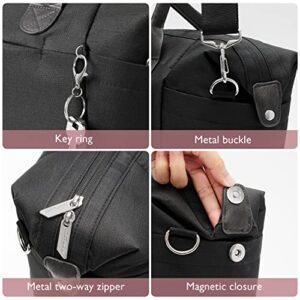 Momcozy Breast Pump Bag Diaper Bag Tote, Detachable Double Layer, Separate Storage Area for Breast Pump, with Changing Pad and 3 Insulated Pockets, Multifunction Diaper Bag for Travel, Work