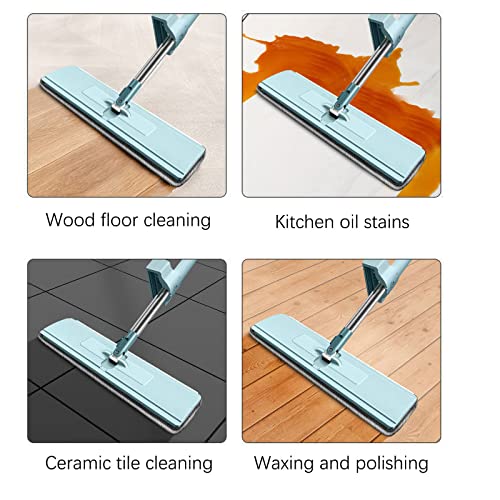 Hopwin Microfiber Hardwood Floor Mop, No Hand Washing, Flat Mop, Household Wooden Floor, Lazy Person, Mop Floor, No Cleaning, Dry and Wet, Mop and Clean The Artifact