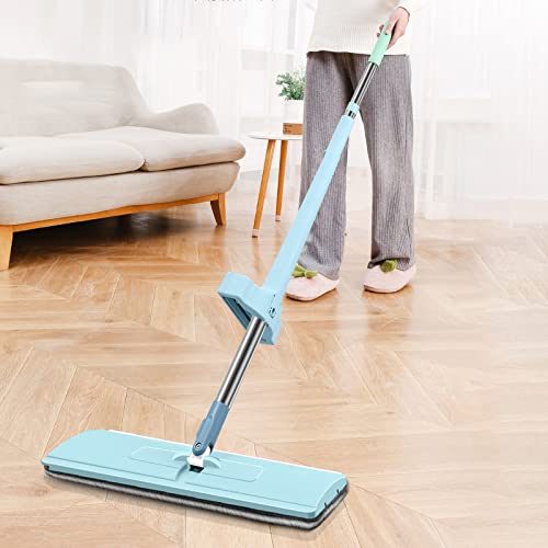 Hopwin Microfiber Hardwood Floor Mop, No Hand Washing, Flat Mop, Household Wooden Floor, Lazy Person, Mop Floor, No Cleaning, Dry and Wet, Mop and Clean The Artifact