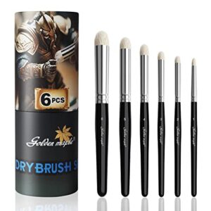 dry brush miniature painting drybrush set - 6pc golden maple professional modellers miniature paint brushes for warhammer 40k, dnd miniatures, citadel, scale model, enamel & fantasy figurines painting