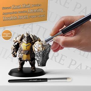 Dry Brush Miniature Painting Drybrush Set - 6PC Golden Maple Professional Modellers Miniature Paint Brushes for Warhammer 40k, DND Miniatures, Citadel, Scale Model, Enamel & Fantasy Figurines Painting