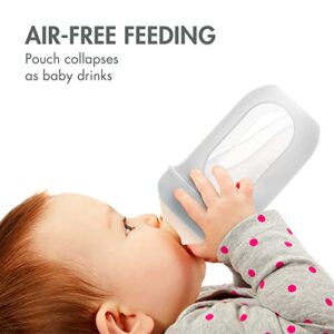 Boon NURSH Reusable Silicone Baby Bottles with Collapsible Silicone Pouch Design — Everyday Baby Essentials & NURSH Reusable Silicone Baby Bottles with Collapsible Silicone Pouch Design