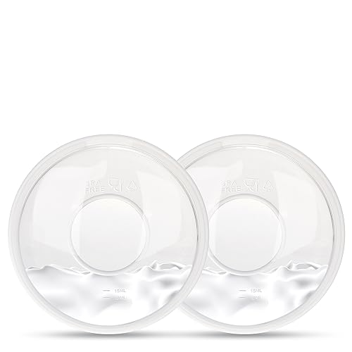 Breast Milk Collector, 2pcs Breast Shells, Easy to Wear and BPA-Free Breast Shlle Milk Collector, Protect Nipples with Milk Collection Cups, Reusable, Substitute Breast Pads, Collect Milk Leak(2 in 1)