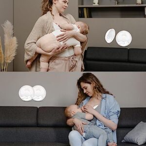 Breast Milk Collector, 2pcs Breast Shells, Easy to Wear and BPA-Free Breast Shlle Milk Collector, Protect Nipples with Milk Collection Cups, Reusable, Substitute Breast Pads, Collect Milk Leak(2 in 1)