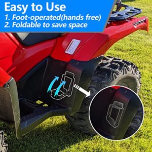 Pairs ATV Foot Rests for 4 Wheeler Rear Passenger Foot Pegs Universal Foldable Footrest Compatible for Polaris Sportsman Scrambler Grizzly Foreman Cforce Fourtrax