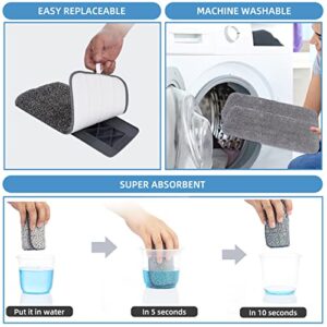 Spray Mops for Floor Cleaning Microfiber Floor Mop with 3 Washable Pads 1 Holder 1 Scraper Wet Dry Floor Cleaner 360 Degree Spin Dust Mop Hardwood Floor Mop