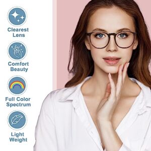 GIBLOGO Stylish 3 Pack Bifocal Reader+3 Pack Reading Glasses for Women Men - Blue Light Blocking Computer Readers - Ease Dry Eyes（mix01 1.50）