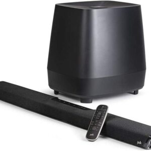 Polk Audio MagniFi 2 Sound Bar + SR2 Wireless Surround Sound Speakers Bundle, Black