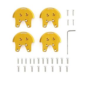 [drone accessories] drone accessories for dji phantom 3 series 4x metal reinforcement plate kit propeller protection motor mount base protect for drone p3 pro/adv/sta replaceable (color : gold) [repla