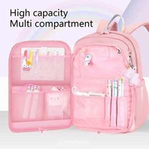 Girls Pink-Backpacks 17" Laptop Cute Bags Casual Travel Backpack For Women backpacks for girls