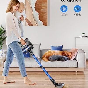 Roanow Cordless Vacuum Cleaner, 400W/33KPA Cordless Vacuum with LED Display, Lightweight & Ultra-Quiet Stick Vacuum Cleaner, 55Mins Runtime Vacuum Cleaner for Carpet and Floor, Home, Pet Hair Cleaning