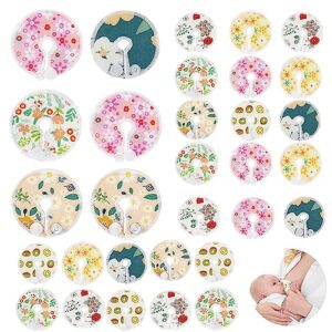 komake g tube button covers, 32 pcs g tube pads holder cotton pads for feeding, abdominal soft g tube covers, reusable feeding tube supplies for breastfeeding nursing care (floral random)