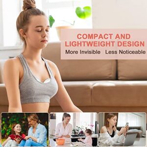 Wearable Breast Pump,PatPat Double Hands Free Breast Pump with 4 Modes 10 Levels Portable Electric Breast Pump 24mm/19mm/17mm,2 Pack Wearable Pumps Easy to Use and Clean,Leak-Proof