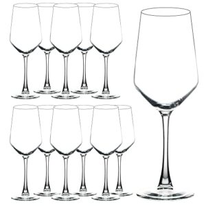 yangnay wine glasses (set of 12, 13 oz), clear wine glasses for red or white wine, smooth rim, dishwasher safe