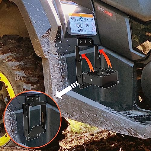 ATV Passenger Foot Rest, Heavy Duty ATV Foot Rest for Rear Passenger Anti-Slip 4 Wheeler Foot Rest Universal Foldable Footrest Compatible with Polaris Sportsman Scrambler Foreman Fourtrax