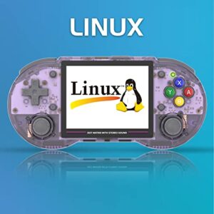 RG353PS Retro Handheld Game Console 3.5'' IPS Screen Linux OS RK3566 64bit Game Player with 128G TF Card Preload 4519 Classic Games Built in 3500mAh Battery Compatible with 5G WiFi and 4.2 Bluetooth