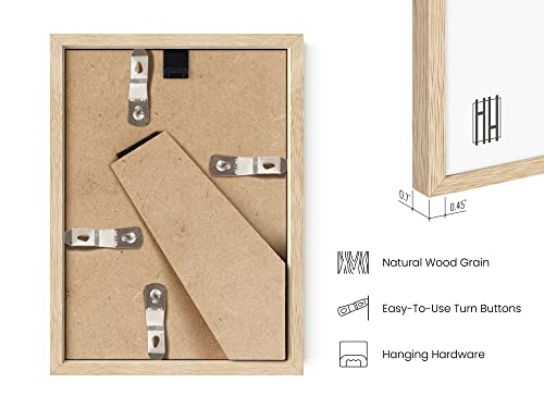 HAUS AND HUES 4x6 Picture Frame Wood - Set of 1 Natural Wood Frame 4x6, Beige Photo Frame 4x6 for Walls, 4x6 Wood Picture Frame, 4 by 6 Picture Frame, 4x6 Frames for Pictures (Beige Oak Frame)