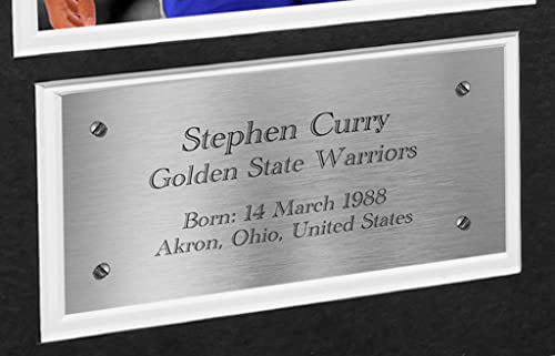 MVP Black or White Steph Stephen Curry Golden State Warriors Signed Autographed Photo Photograph Picture Frame Basketball Poster Gift (Black Mount)