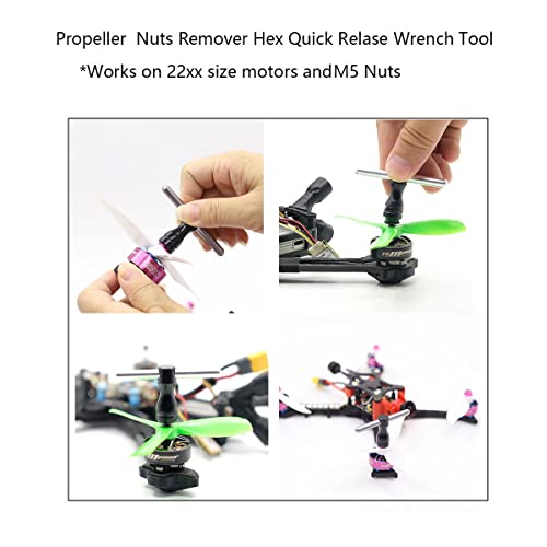 RC Motor Grip Pliers Tool M5 Nut Hex Quick Release Wrench for 13XX-23XX Size Motor M3-M8 Nuts Propeller