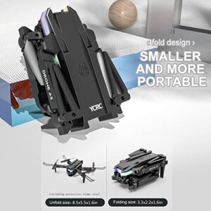 Drone with Camera, Remote Control Foldable Drone with Dual 4K HD FPV Camera - Altitude Hold, Headless Mode, One Key Start Speed Adjustment, Trajectory Flight, Birthday Gifts for Boys Girls #C