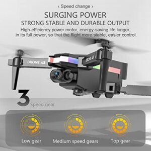 Drone with Camera, Remote Control Foldable Drone with Dual 4K HD FPV Camera - Altitude Hold, Headless Mode, One Key Start Speed Adjustment, Trajectory Flight, Birthday Gifts for Boys Girls #C