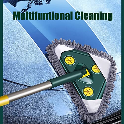 Mops for Floor Cleaning, Triangle Mops For Floor Cleaning 360 Adjustable Rotating Wall and Ceiling Cleaning Mop, with 59 inch Handle for Laminate,Hardwood,Ceramic,Marble Floor Cleaner Tool