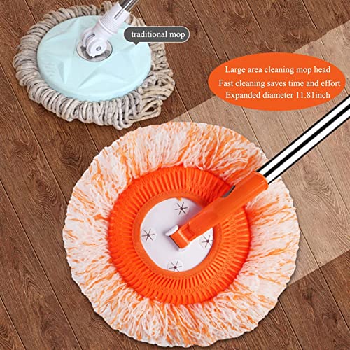 Mops for Floor Cleaning, 360° Rotatable Long Handle Cleaning Mop, Dry and Wet Multi Surface Floor Cleaner for Floor, Ceiling, Wall, Bathroom, Glass Window with 3 Reusable Microfiber Pad Replaceable Mo