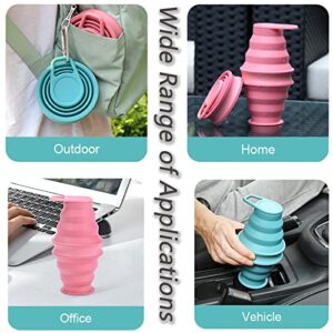 Shozxlcci Collapsible Water Bottle, Reusable Silicone Foldable Leak Proof Portable Sports Travel Water Bottles