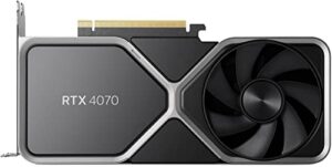 nvidia geforce rtx 4070 founder's edition (fe) graphics card - titanium and black (900-1g141-2544-000)