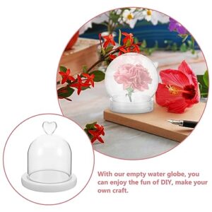 Yardwe 10pcs DIY Snow Globe Water Globe Clear Plastic Water Globe Jar with Screw Off Cap for DIY Crafts Customization Home Decoration Gifts