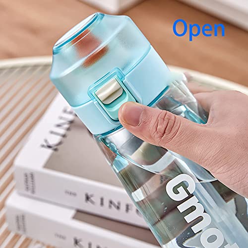 rericonq Water Bottle with 7 Flavor Pods,18.5 Oz/500ml,21.9 Oz/650ml Fruit Fragrance Water Bottle,Scent Water Cup Sports Water Cup Suitable for Outdoor Sports (Blue-18.5 Oz/500ml+7 Pods)