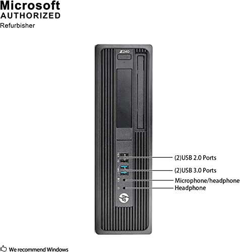 HP Z240 SFF Workstation Desktop PC, Intel Core i5-6500 up to 3.40GHz Processor, 16GB DDR4 RAM, 512GB SSD, HDMI, WiFi & Bluetooth, USB 3.0, Windows 10 Pro (Renewed)