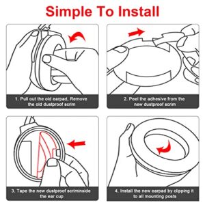 Replacement Ear Pads for Bose QuietComfort 15/QuietComfort 25(QC15/ 25), Headphone Ear Covers with Memory Foam, Soft Leather, Adaptive Bose Noise Cancelling Headphones Replacement Earpads Cushions