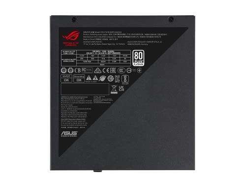 ASUS ROG Thor 850W Platinum II (Fully Modular Power Supply, 80+ Platinum, Lambda A++ Certified, ROG heatsinks, 135mm PWM Fan, 0dB Mode, OLED Panel, Sleeved Cables, Aura Sync, 10 Year Warranty)