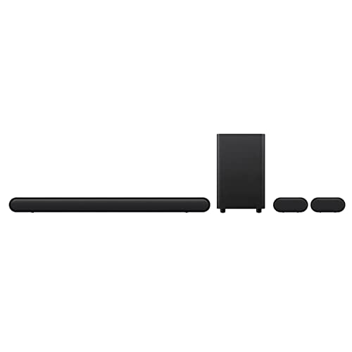 TCL 5.1ch Sound Bar with Wireless Subwoofer (S4510, 2023 Model), Built-in Center Channel, 2 Rear Surround Sound Speakers, Dolby Audio, DTS Virtual:X, Bluetooth, Wall Mount/HDMI Cable Included,Black