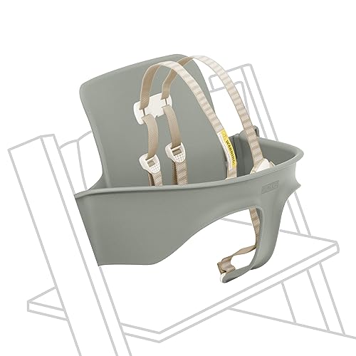 Tripp Trapp Baby Set from Stokke, Glacier Green - Convert The Tripp Trapp Chair into High Chair - Removable Seat + Harness for 6-36 Months - Compatible with Tripp Trapp Models After May 2006