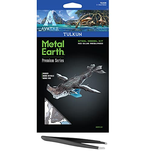 Fascinations Metal Earth Premium Series Avatar 2 Tulkun 3D Metal Model Kit Bundle with Tweezers