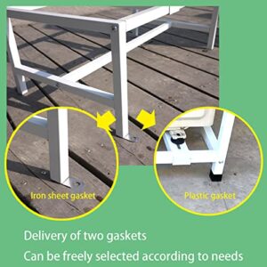 FANOYA Mini Split Bracket, Slab Condenser Stand, Heavy Duty Ground Stand Bracket for Ductless Mini Split Air Conditioner and Heat Pump, White