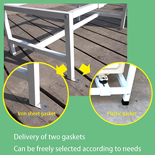 FANOYA Mini Split Bracket, Slab Condenser Stand, Heavy Duty Ground Stand Bracket for Ductless Mini Split Air Conditioner and Heat Pump, White